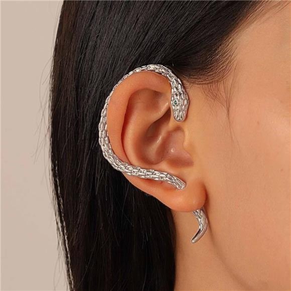 Other | Yiendoo Gothic Snake Ear Cuff Wrap Earring Gold Animals Crawler ...